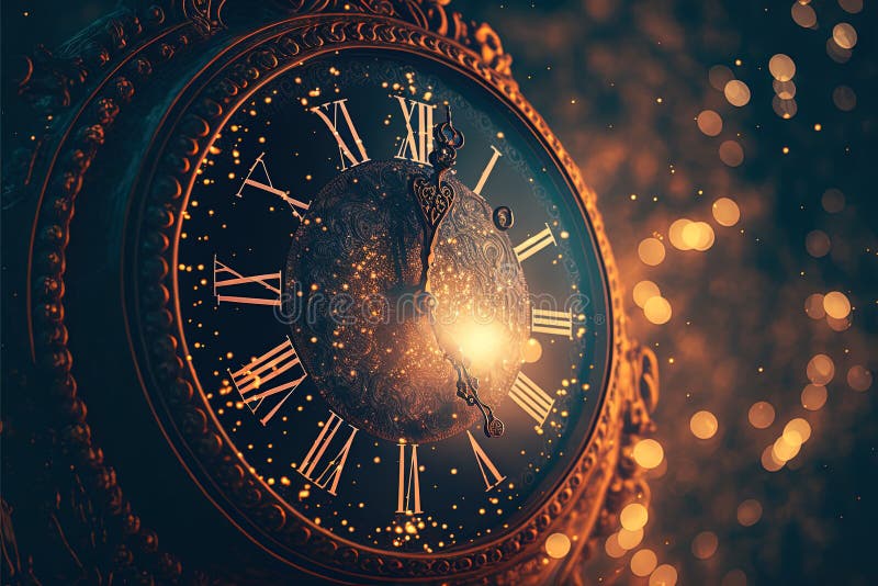 Time Past Concept with Old Retro Clock, Generative AI Stock ...