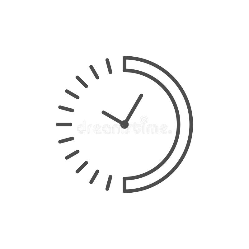 Time Period Line Outline Icon Stock Vector - Illustration of sign ...