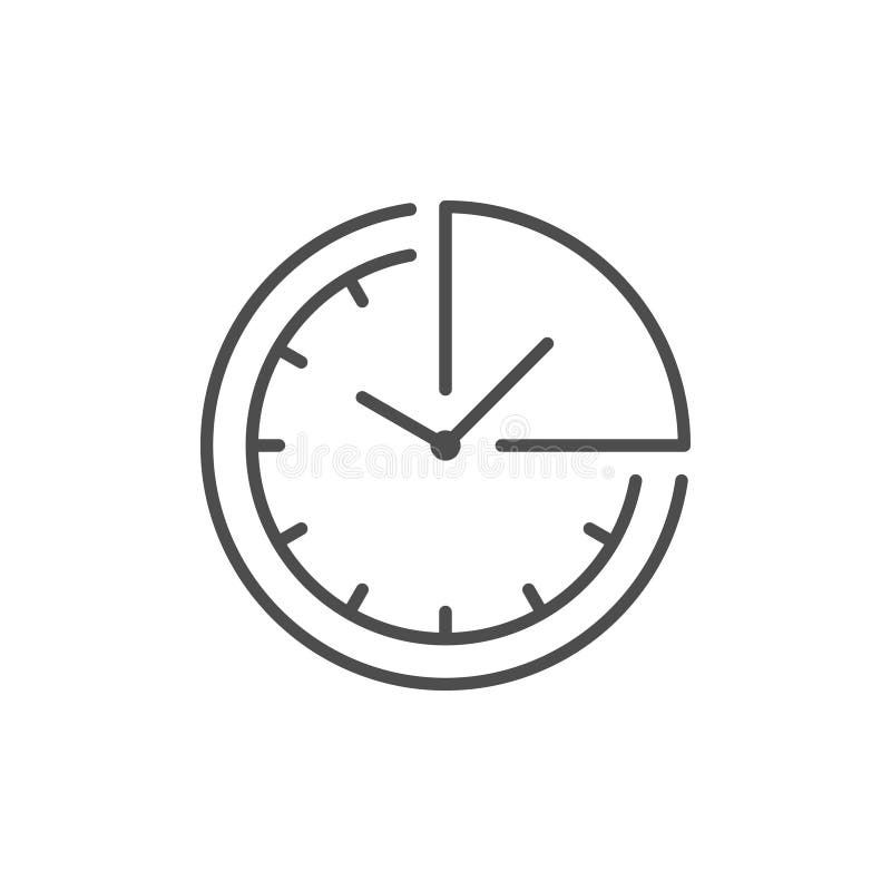 Time Period Line Outline Icon Stock Vector - Illustration of late ...