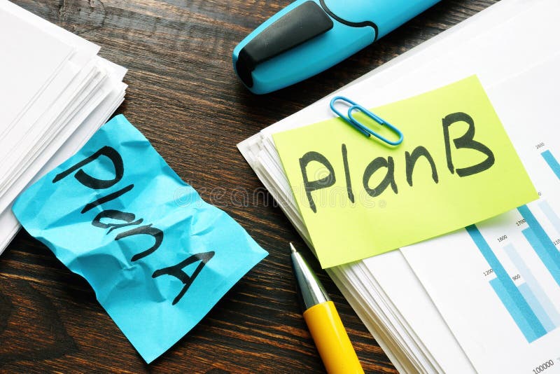 Time for Plan B in Business Concept. a Crumpled Piece of Paper with ...