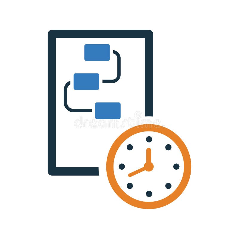 Time Plan icon stock vector. Illustration of clock, business - 264477918