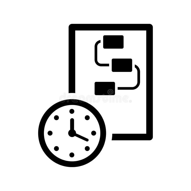 Time Plan icon stock vector. Illustration of sign, design - 264477922
