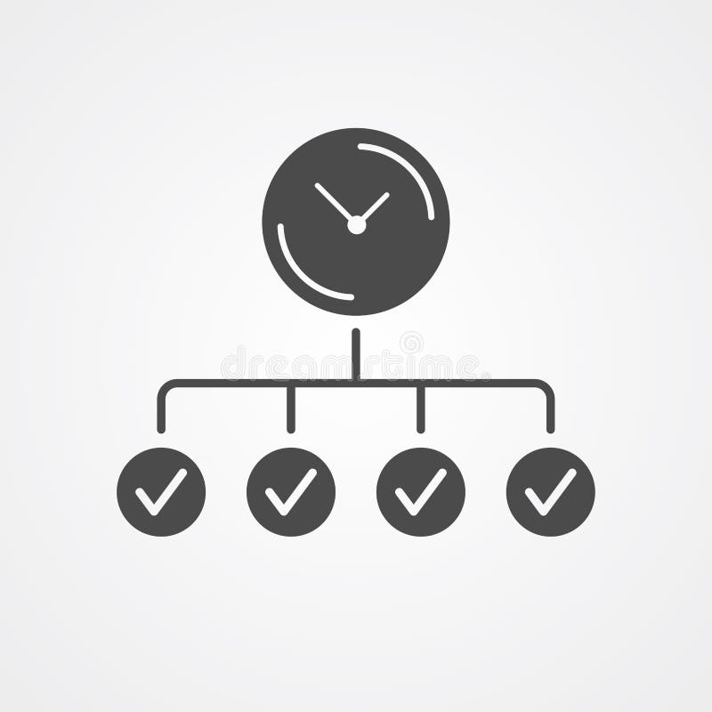 Time Planing Vector Icon Sign Symbol Stock Vector - Illustration of ...