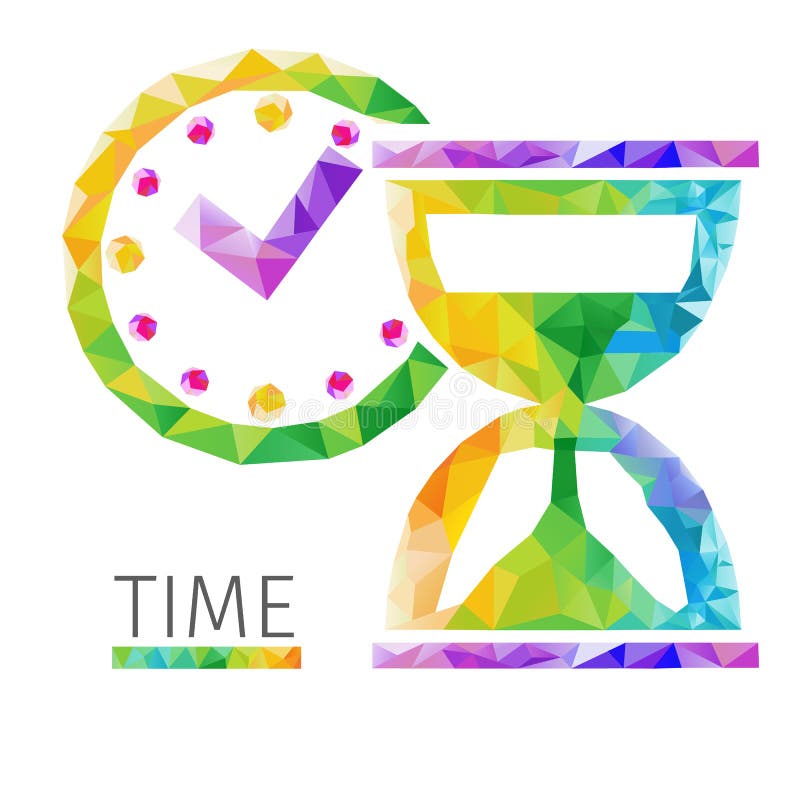 Time polygon vector stock illustration. Illustration of countdown ...