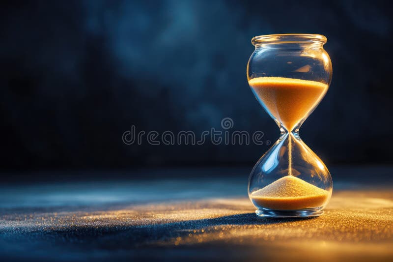Time Pressure and Decision-Making Symbolized by Hourglass Stock Image ...