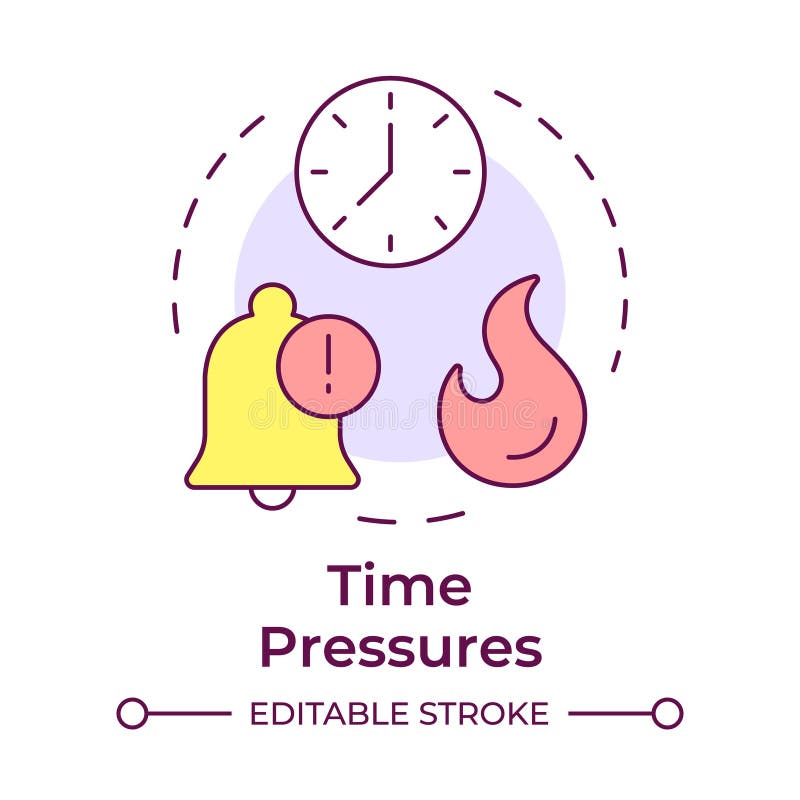 Time Pressures Multi Color Concept Icon Stock Vector - Illustration of ...