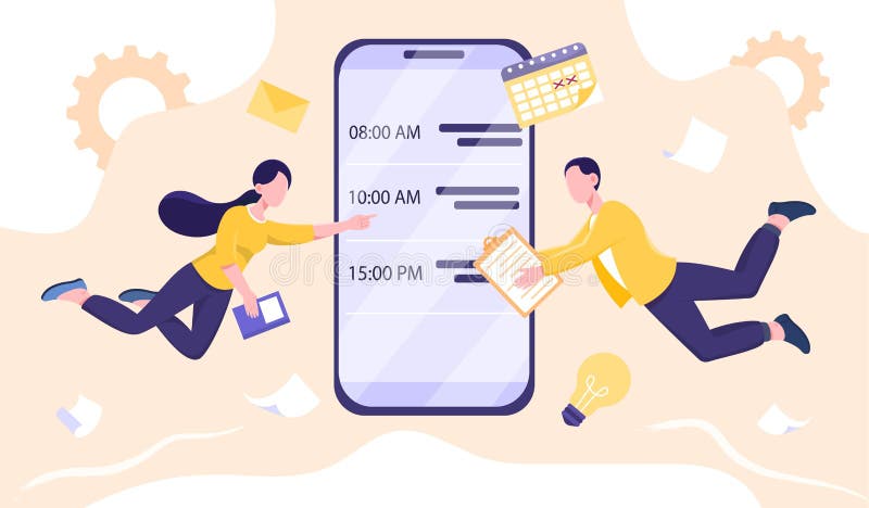 Time program concept stock vector. Illustration of notification - 242344483