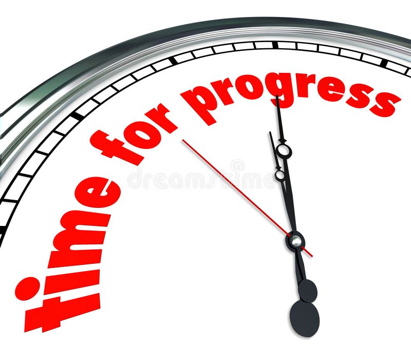 Time for Progress Clock Forward Movement Innovation Stock Illustration ...