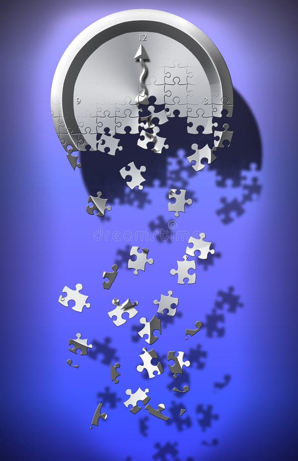 Time Puzzle stock illustration. Illustration of concept - 3733335