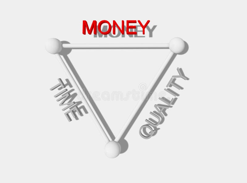 Time, quality and money stock illustration. Illustration of growth ...