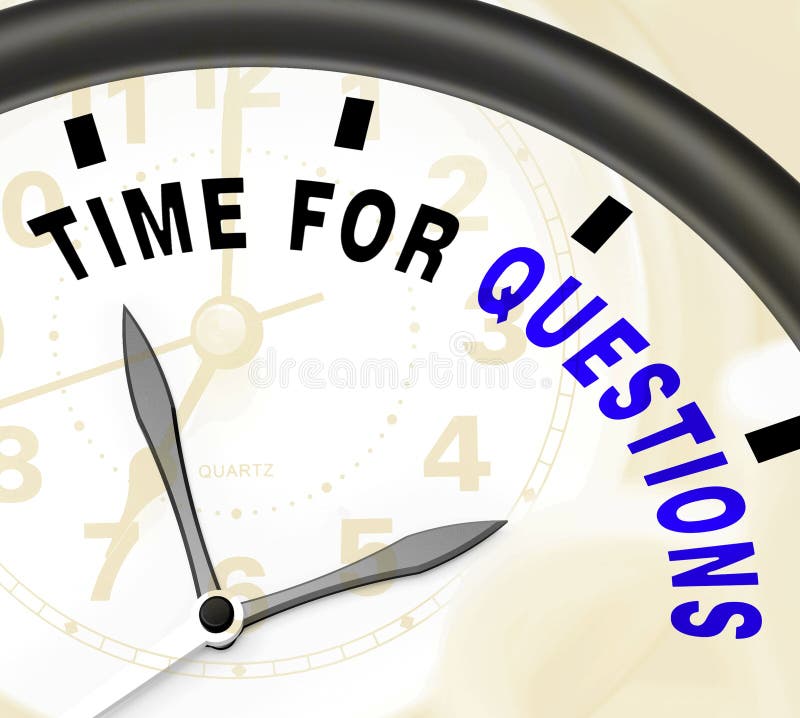 Time for Questions Message Showing Answers Needed Stock Illustration ...