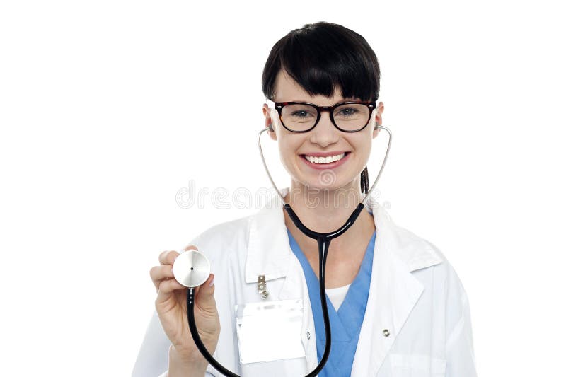 Time for a Regular Health Check Up Stock Image - Image of attractive ...