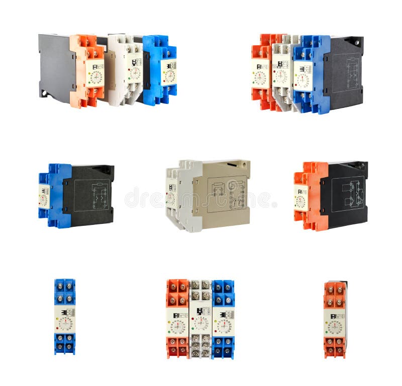 Time relay stock photo. Image of black, switch, orange - 48361738