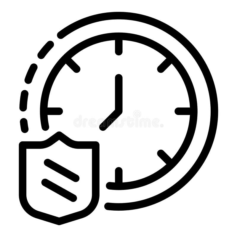 Time Reliability Icon, Outline Style Stock Vector - Illustration of ...