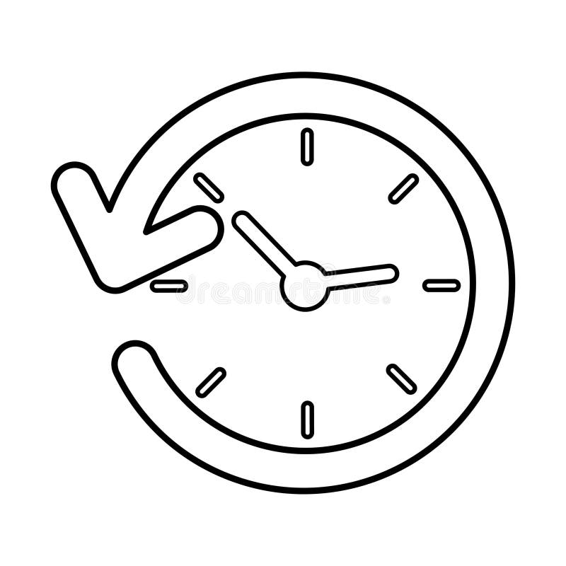 Time Reload Icon in Outline Style Stock Vector - Illustration of ...
