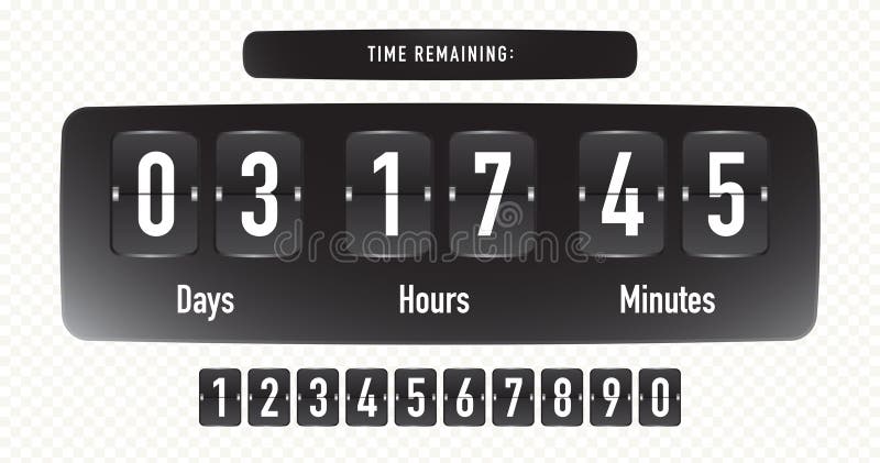 Time Remaining Template Vector Realistic Style Stock Vector ...