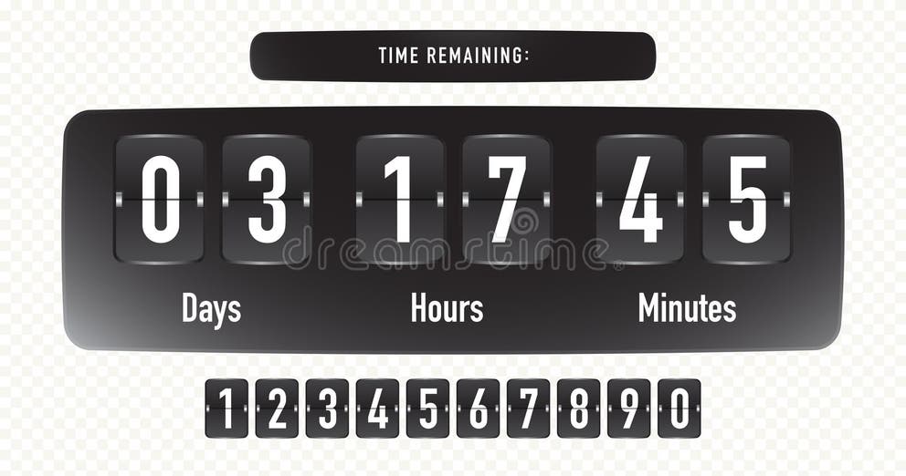 Time Remaining Template Vector Realistic Style Stock Vector ...