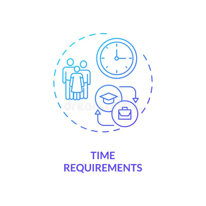 Time Requirements Concept Icon Stock Vector - Illustration of drawing ...