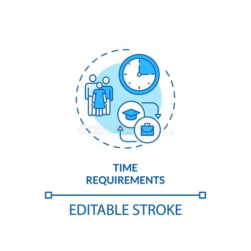 Time Requirements Concept Icon Stock Illustration - Illustration of ...