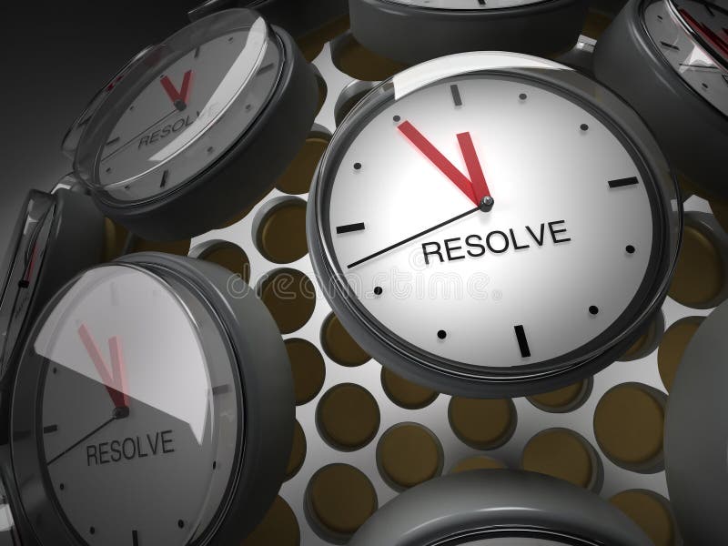 Time To Choose - Clock Reminds To Decide Stock Illustration ...