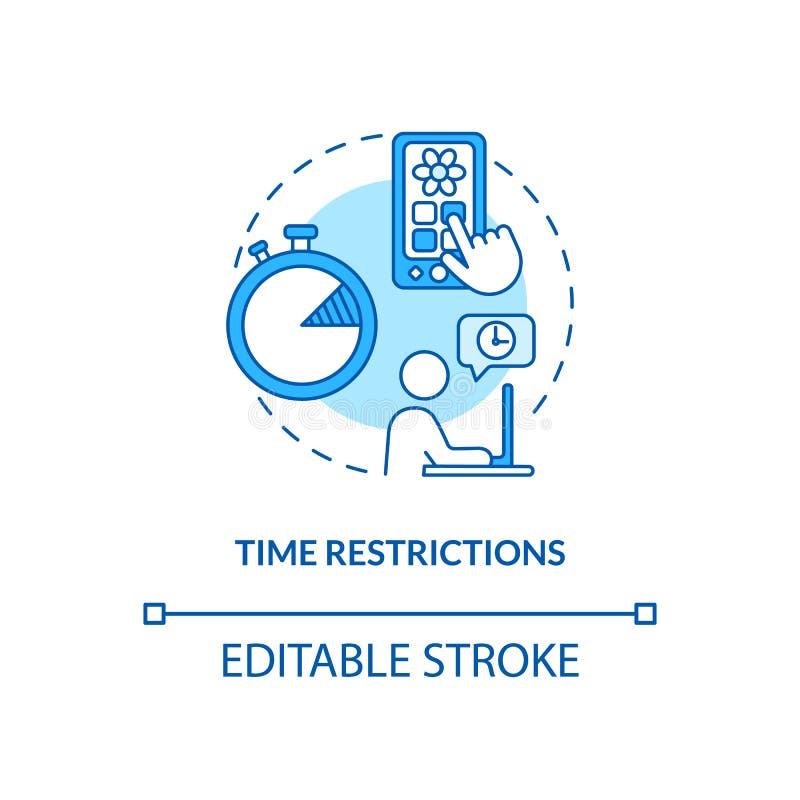 Time Restrictions Concept Icon Stock Vector - Illustration of access ...