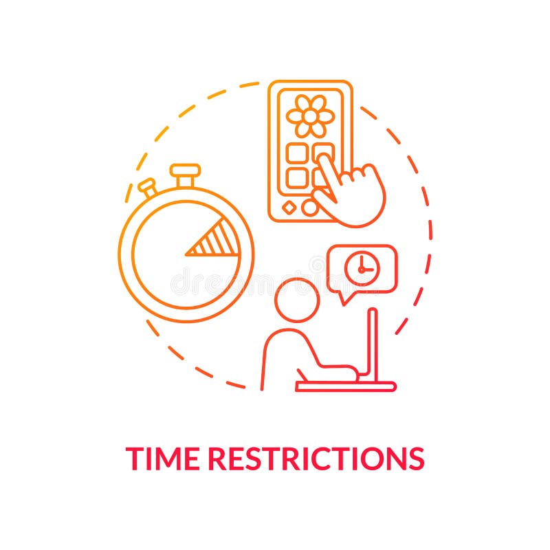Time Restrictions Concept Icon Stock Vector - Illustration of drawing ...