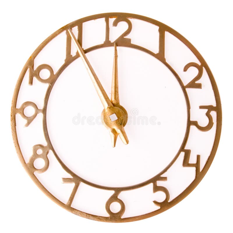 Old, retro clock stock image. Image of isolated, measurement - 60585373