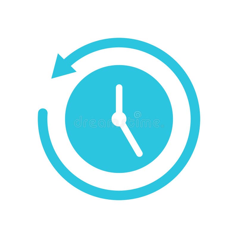 Time Reverse Icon. Isolated on White Background Stock Illustration ...
