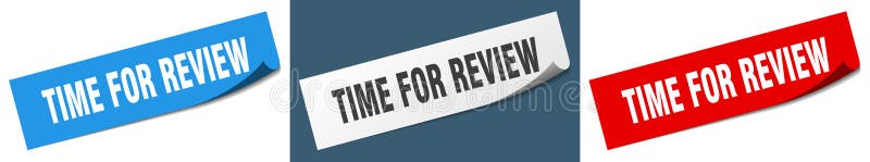 Time for Review Banner. Time for Review Speech Bubble Label Set. Stock ...