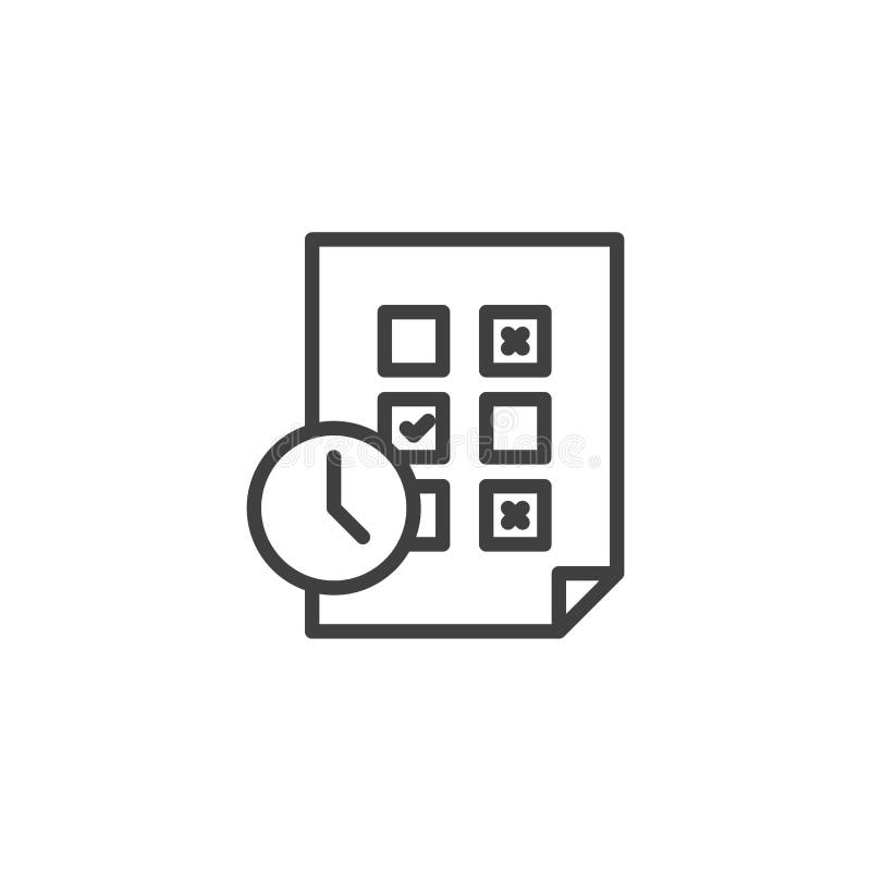 Time for review clock stock illustration. Illustration of business ...