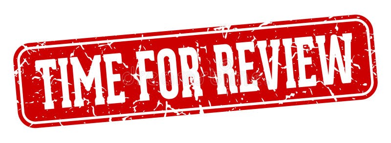 Time for Review Rectangular Sign. Time for Review Stamp Stock Vector ...