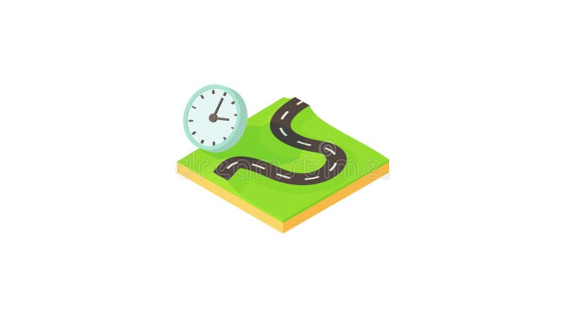 Journey Route Planning 4K Loop Animation. Stock Video - Video of ...