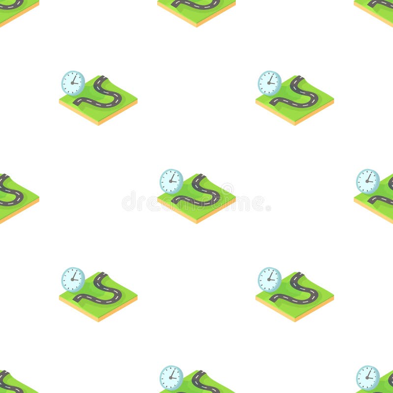 Time of Route Pattern Seamless Vector Stock Vector - Illustration of ...