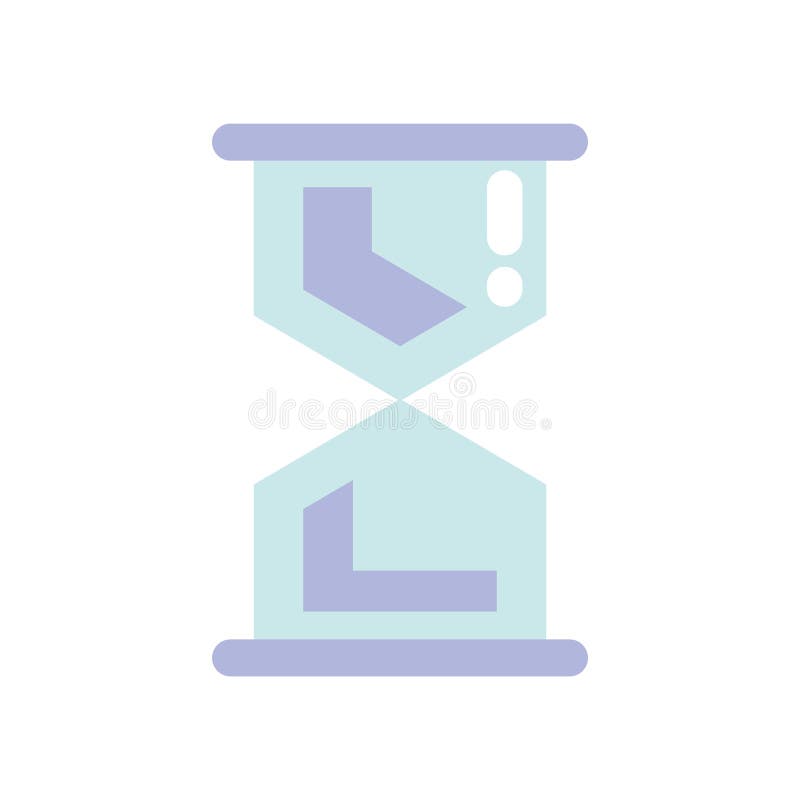 Flat Style Colorful Hourglass Icon Vector Illustration Stock ...