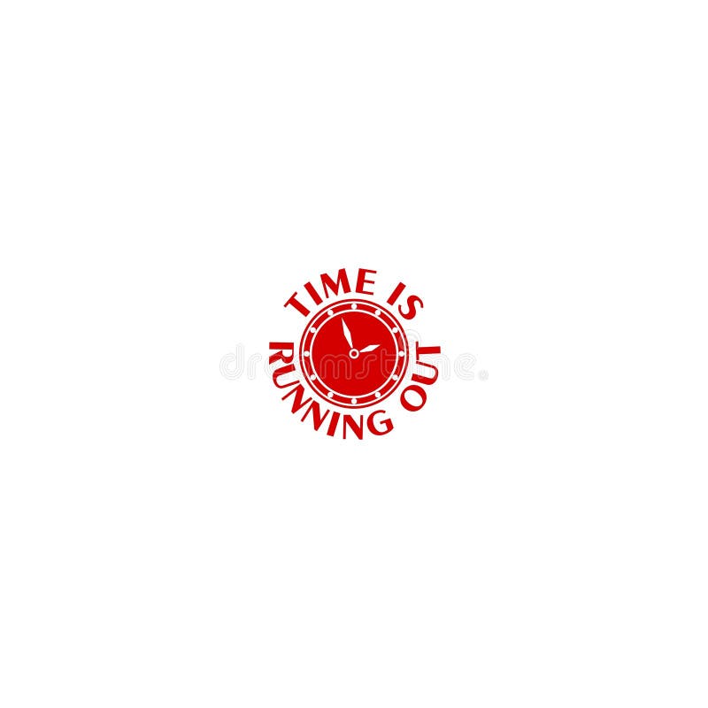 Time is Running Out Icon Isolated on White Background Stock Vector ...