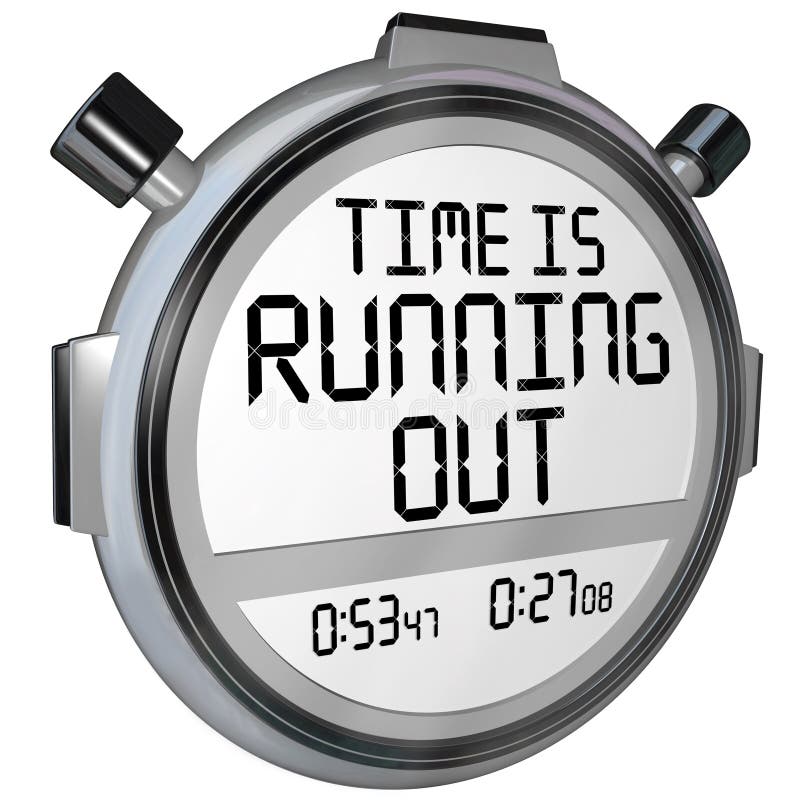 Time is Running Out Clock Deadline Ending Soon Stock Illustration ...