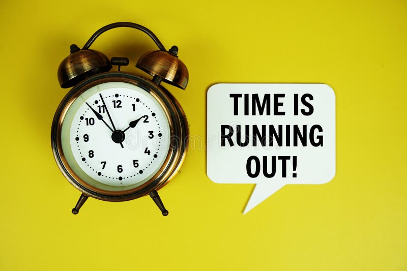 Time Out Text Speech Bubble Top View Yellow Background Stock Photos ...