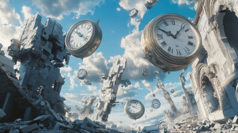Time S Ruins, a Surreal Exploration of Ephemeral Existence Stock Photo ...