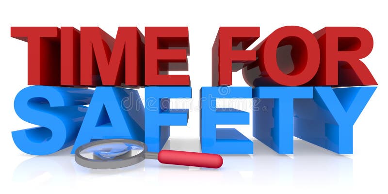 Time for safety on white stock illustration. Illustration of ...