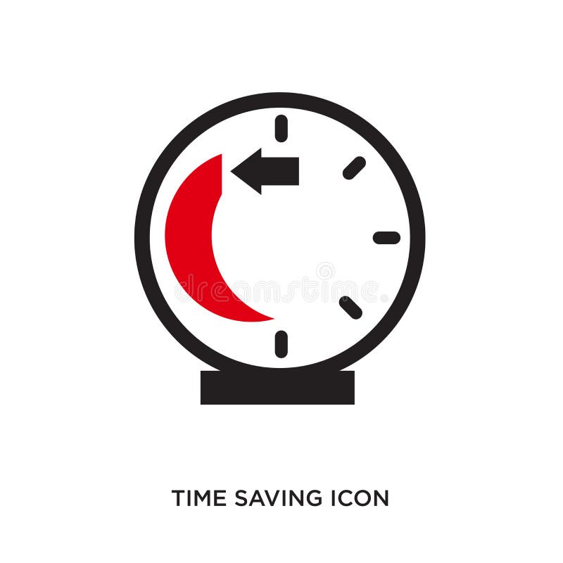 Time saving icon stock vector. Illustration of symbol - 133871194