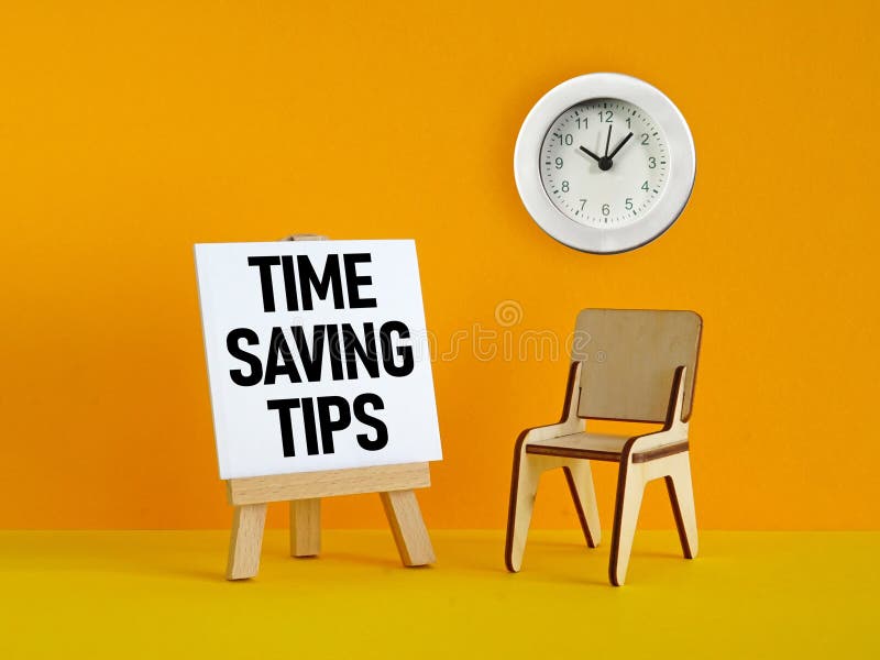 Time Saving Tips are Shown Using the Text Stock Image - Image of clock ...
