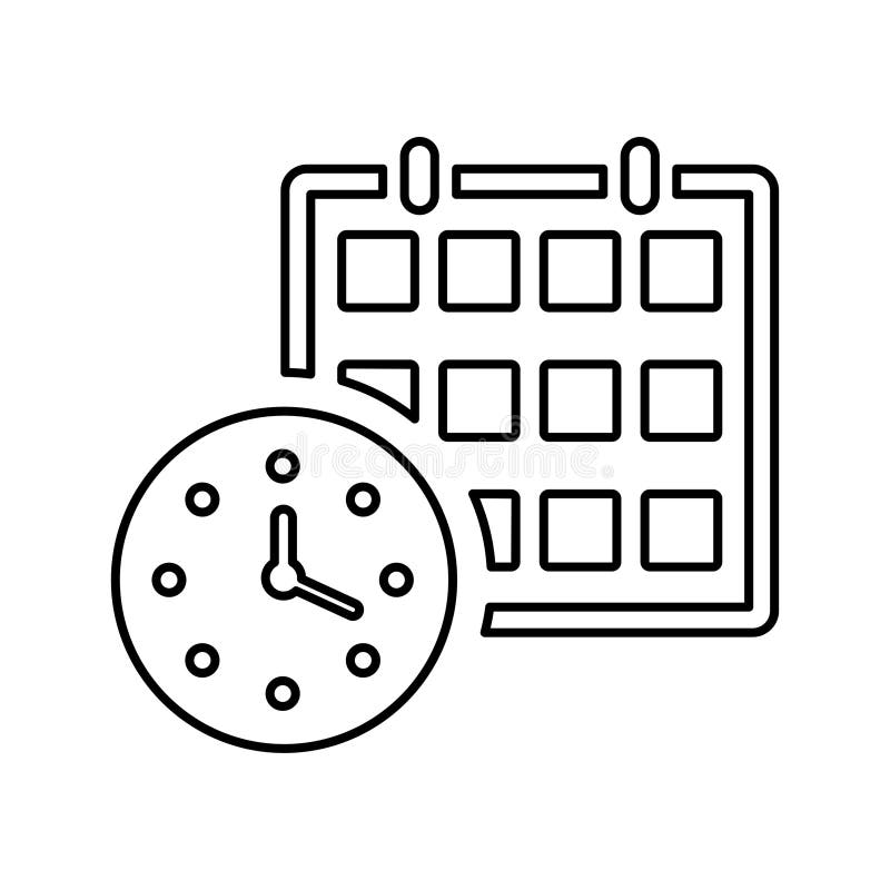 Time Schedule icon stock illustration. Illustration of clock - 327468458