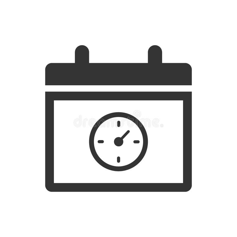 Time Schedule Management Icon Stock Vector - Illustration of icon, time ...