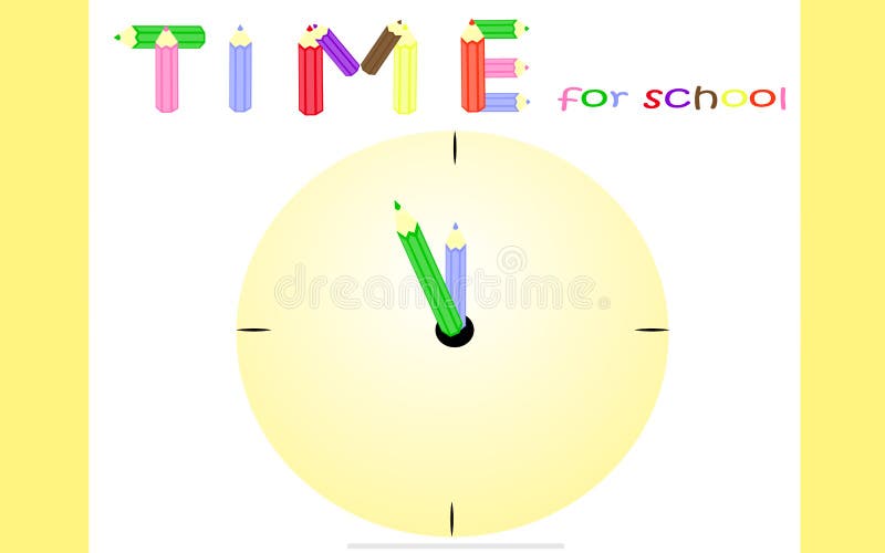 Time for school stock vector. Illustration of colorful - 51447956