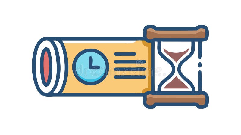 Time Scroll Icon, Chronological Records, Vector Design Generative AI ...