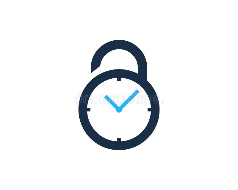 Time Lock Logo Icon Design stock vector. Illustration of alarm - 126592250