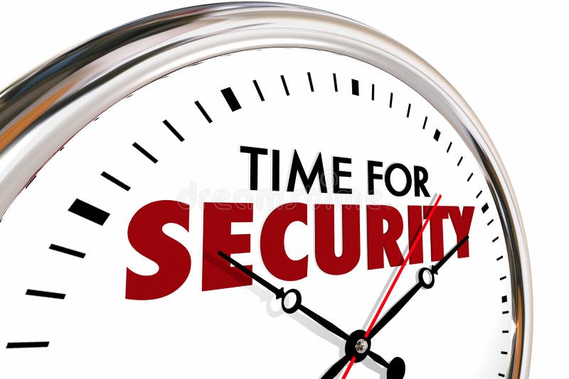 Time for Security Safety Protection Clock Stock Illustration ...