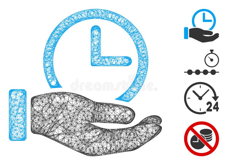 Time Service Web Vector Mesh Illustration Stock Illustration ...