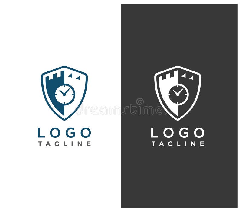 Time Shield Logo Design Template Vector Stock Vector - Illustration of ...
