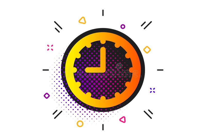 Clock Icon. Time or Watch Sign. Vector Stock Vector - Illustration of ...